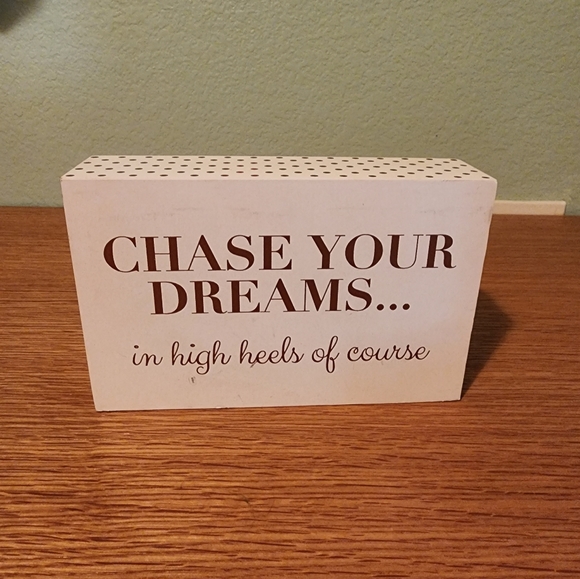 Wall Decor | Chase Your Dreams Sign | Poshmark